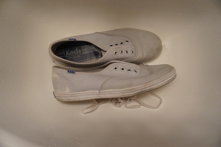 How to Upcycle White Shoes for 5 Dollars