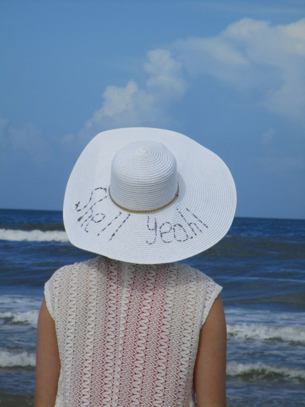 How to DIY Your Own Embroidered Beach Hat